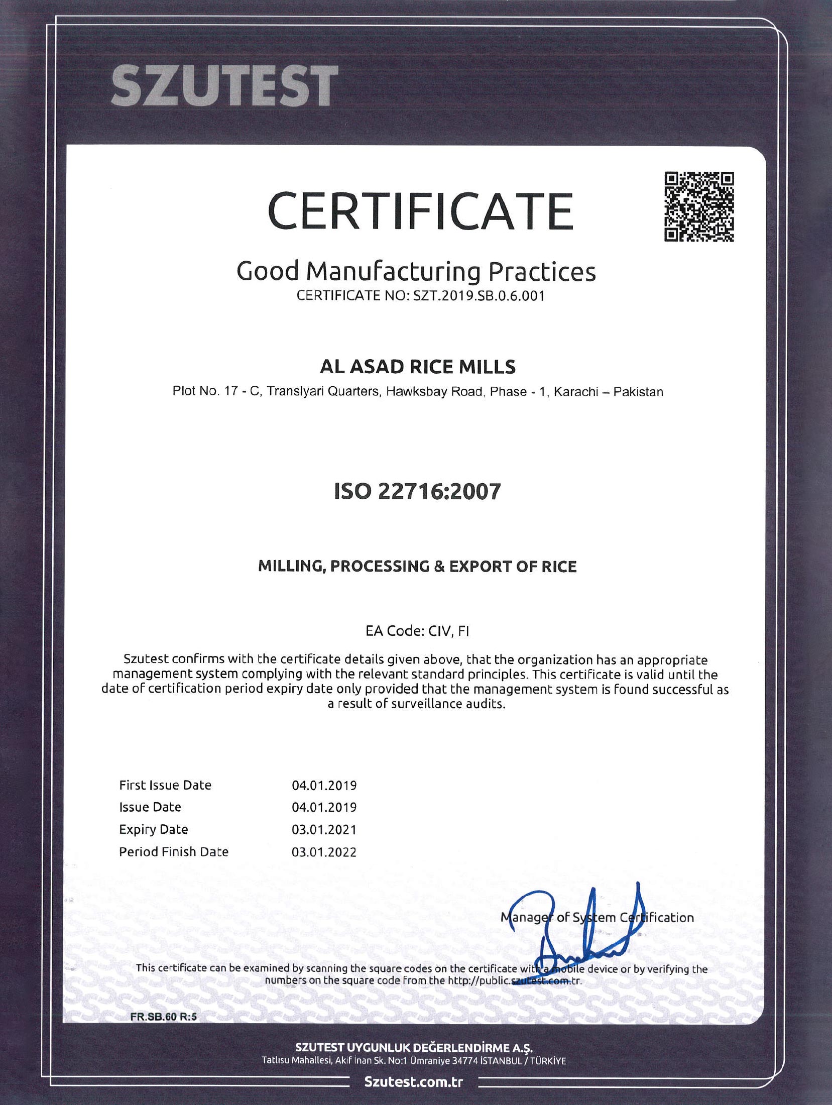 Company Profile – Al Asad Rice Mills